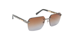 ZILLI Sunglasses Titanium Acetate Leather Gradient France Handmade ZI ...