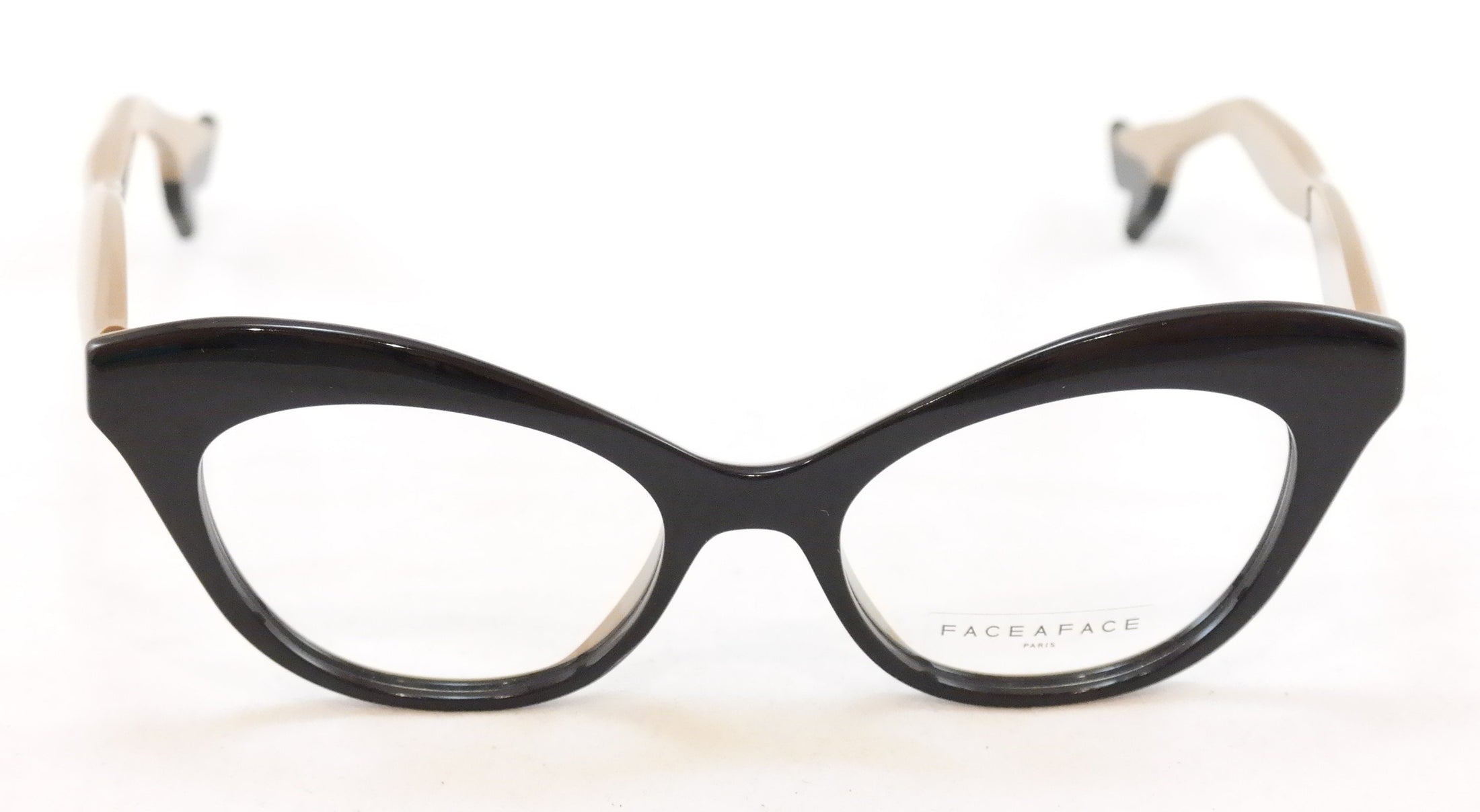 Face A Face Bocca 3 2059 Eyeglasses Black Cream Beige Italy Hand Made ...