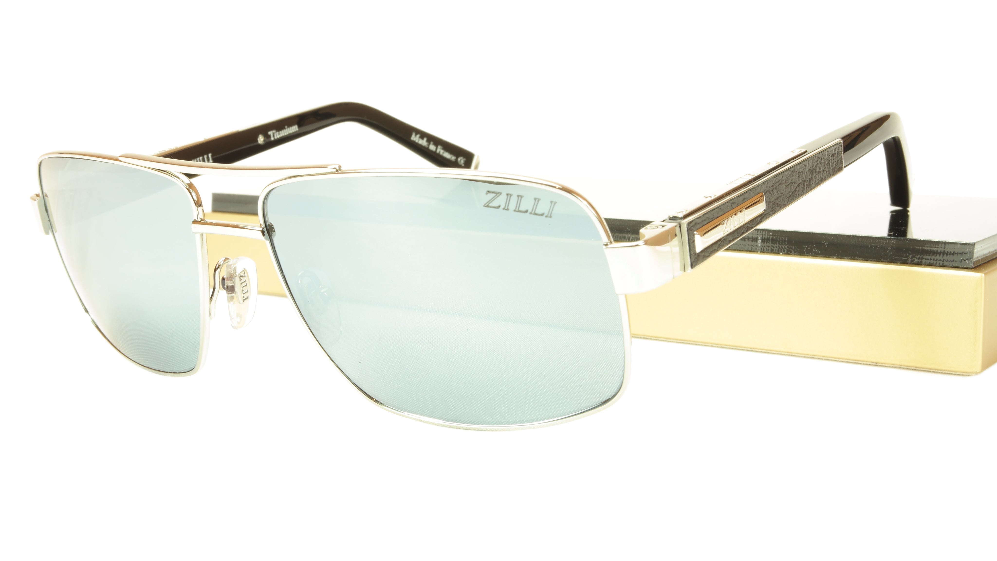 ZILLI Sunglasses with Silver Lenses Uniquely Crafted with Its Own Seri ...