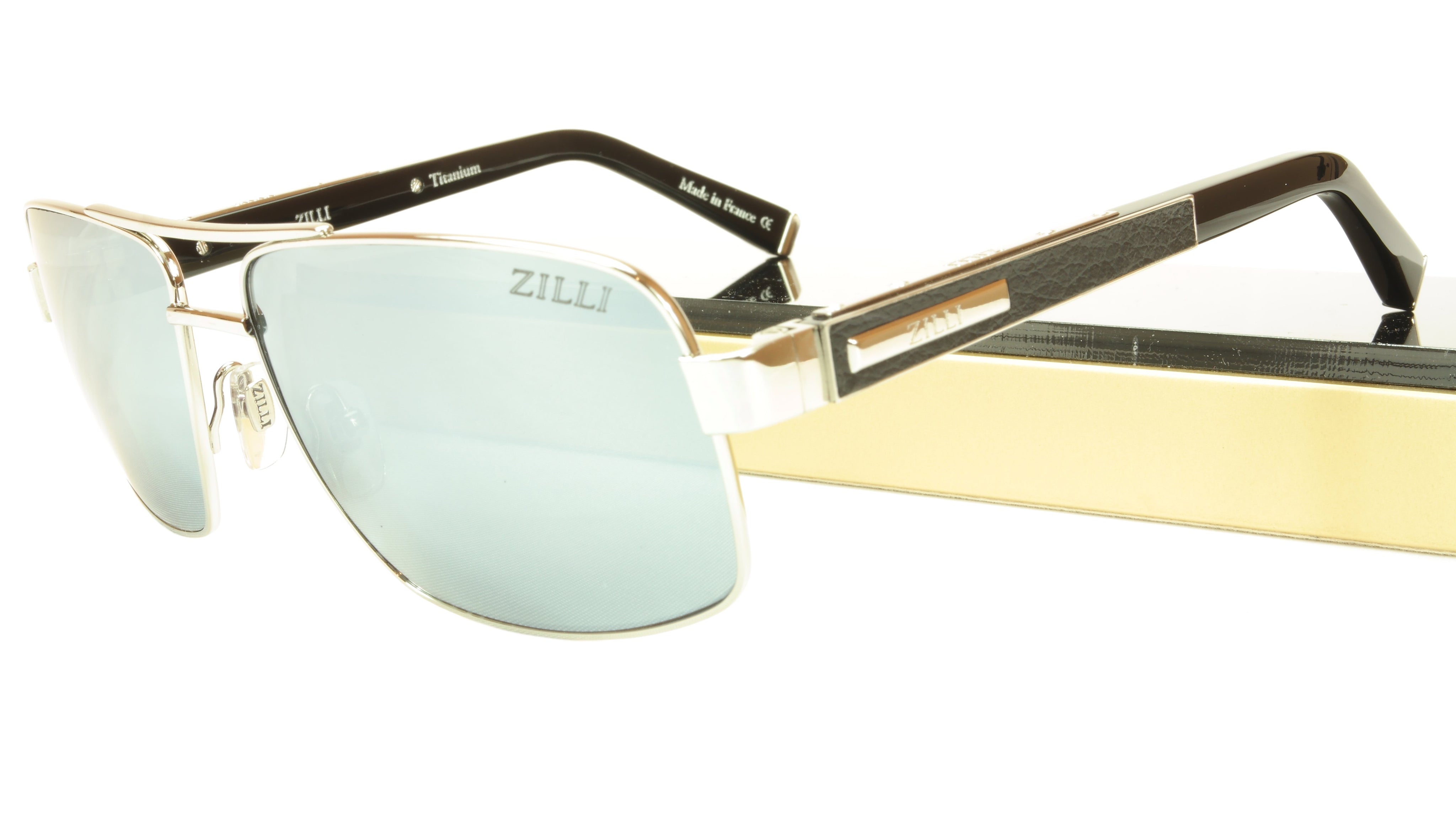 ZILLI Sunglasses with Silver Lenses Uniquely Crafted with Its Own Seri ...