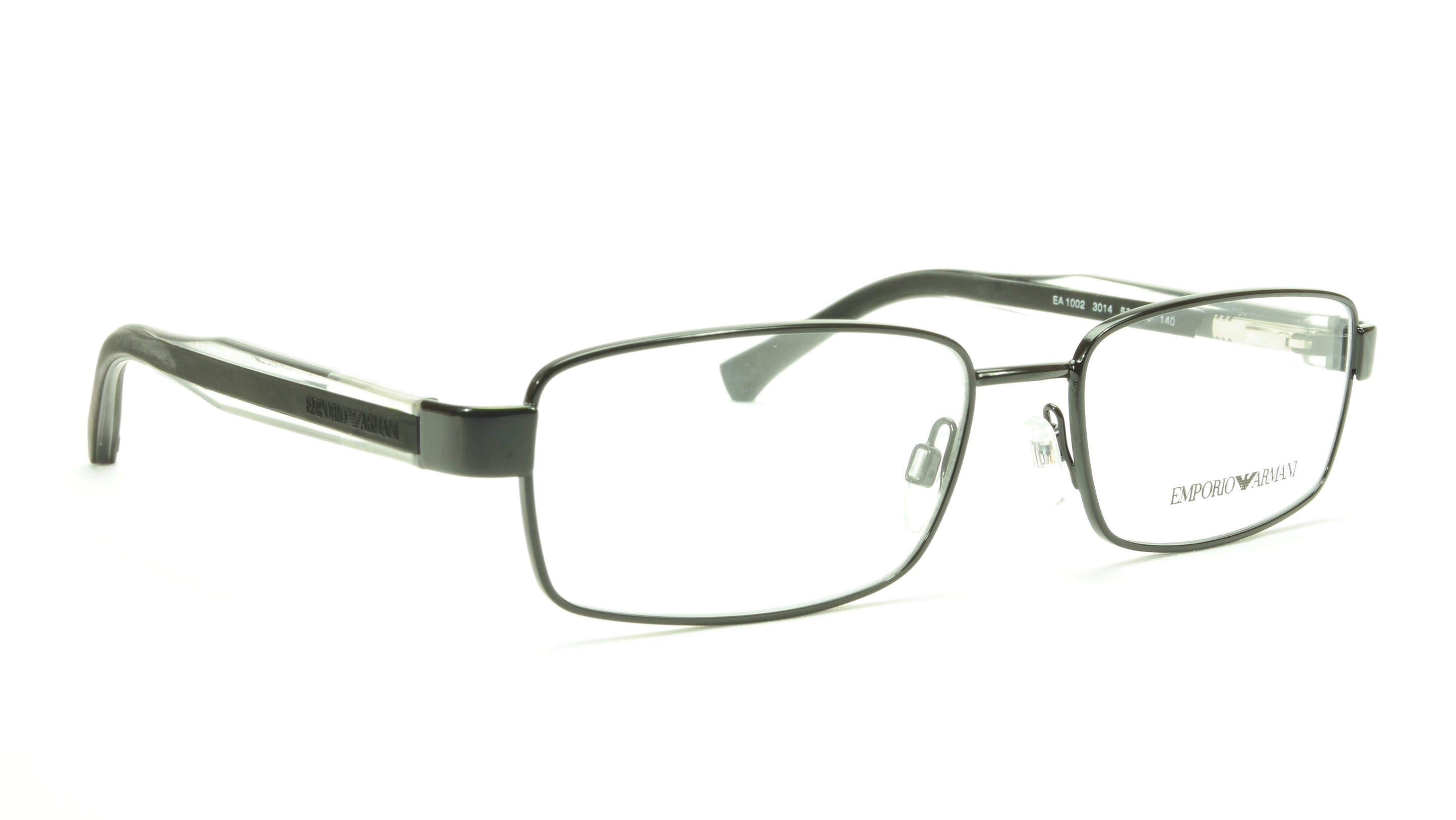 Emporio Armani EA1002 3014 Eyeglasses Frame Acetate Black Transparent ...