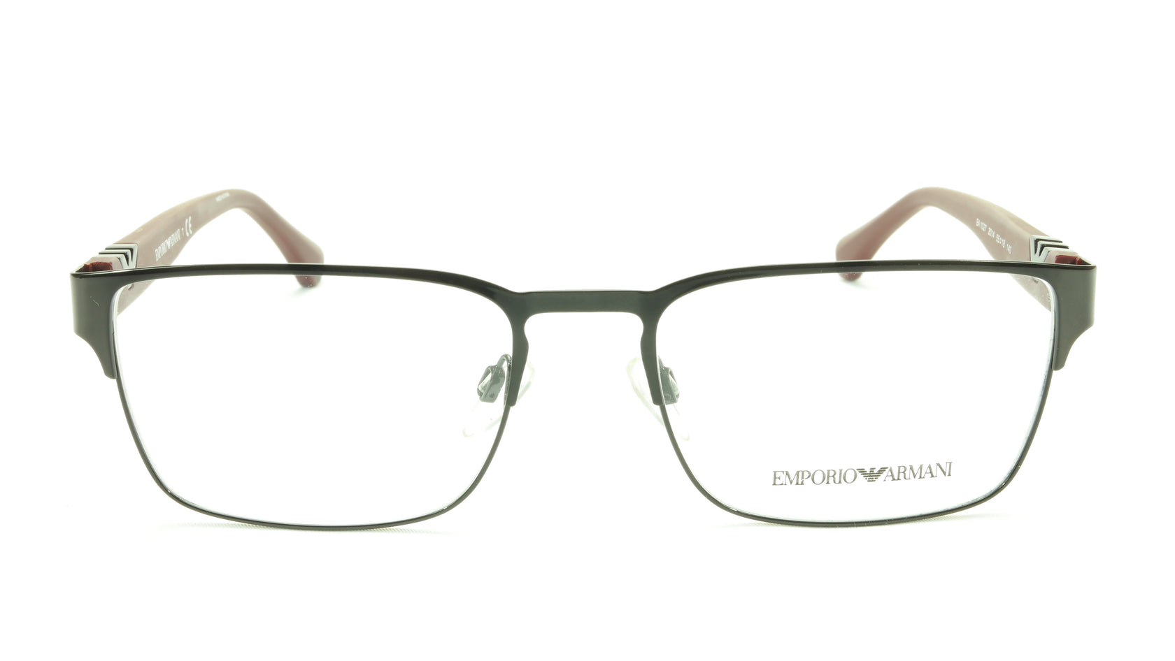 Emporio Armani EA1027 3014 Eyeglasses Frame Acetate Black Dark Red ...