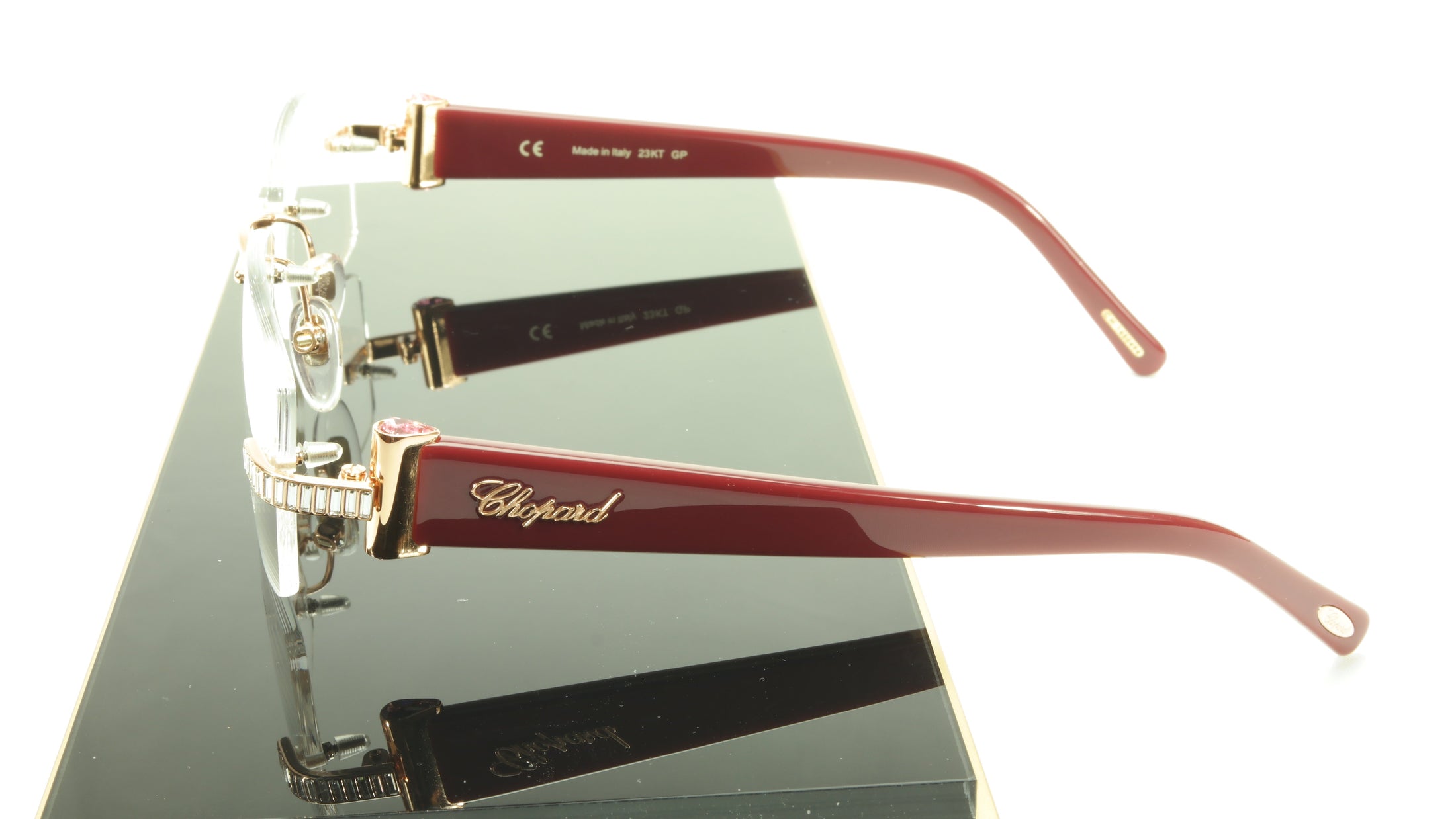 Chopard Eyeglasses Frame VCH 912S 08FC Acetate Gold Plated Italy Made ...