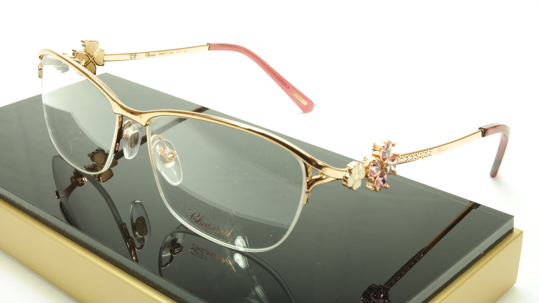 Chopard Eyeglasses Frame VCHA69S 08FC Gold Shiny Copper Italy Made 55 ...