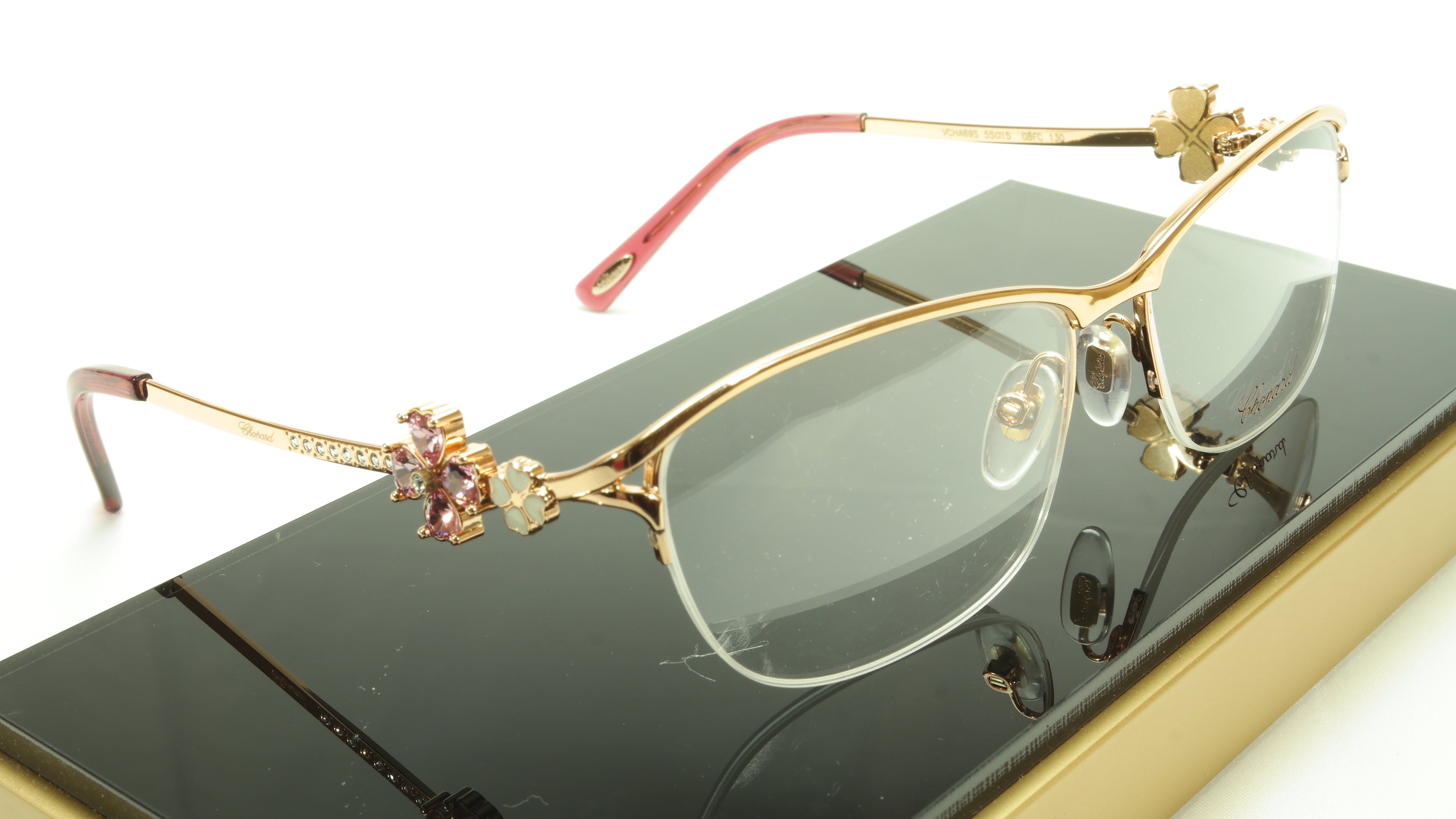 Chopard Eyeglasses Frame VCHA69S 08FC Gold Shiny Copper Italy Made 55 ...