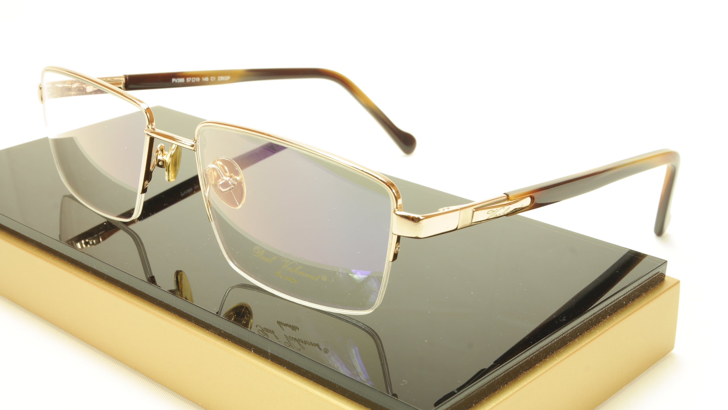 Paul Vosheront PV366 C1 23KT Gold Plated Eyeglasses Frame Italy Made ...