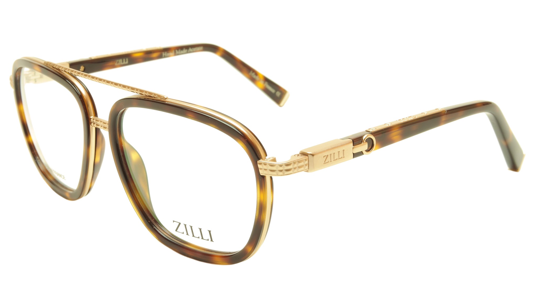 ZILLI Tortoise Shell Glasses in Cellulose Acetate and Titanium ZI 6001 ...